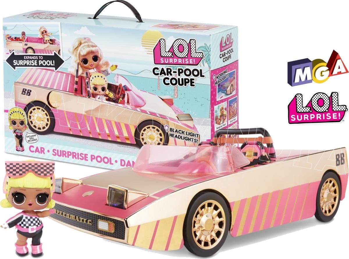 Lalka LOL Surprise Samochód Autko coupe z laleczką i basenem car-pool ...
