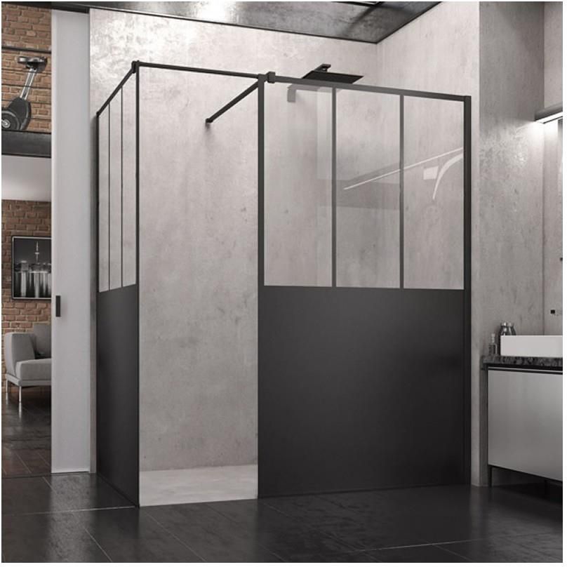 Kabina prysznicowa Sanswiss Easy Walk In 140x100Cm Czarna Loft Attic ...