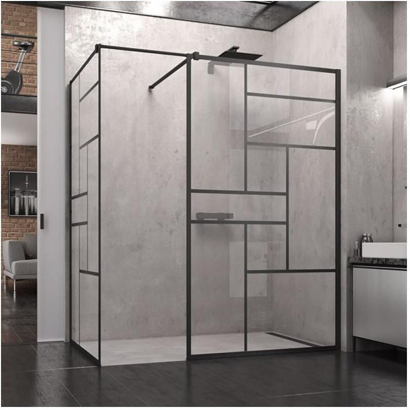 Kabina prysznicowa Sanswiss Easy Walk In 140X80Cm Czarna Loft 73 ...