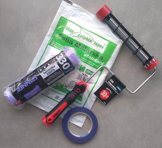 Wałek malarski Blue Dolphin Zestaw Uchwyt, Wałek Spinner W9 + Akcesoria ...