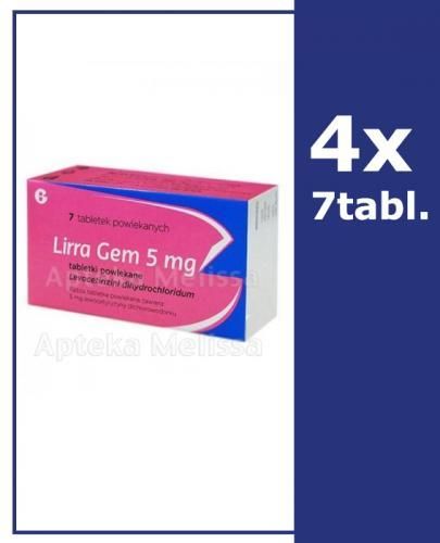Lek na alergię LIRRA GEM 5 mg - 4x7 tabl. - Opinie i ceny na Ceneo.pl