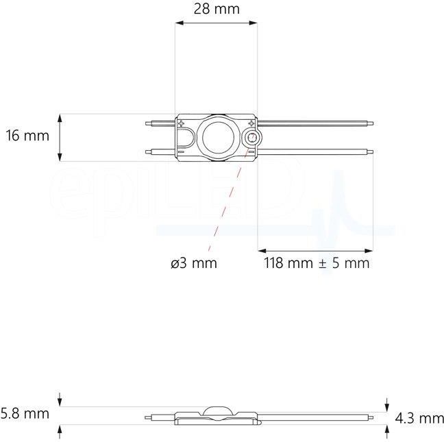 Epiled Moduł Led Opticor 0 5W 45Lm Ip67 Biały Neutralny 4000K (7628 ...