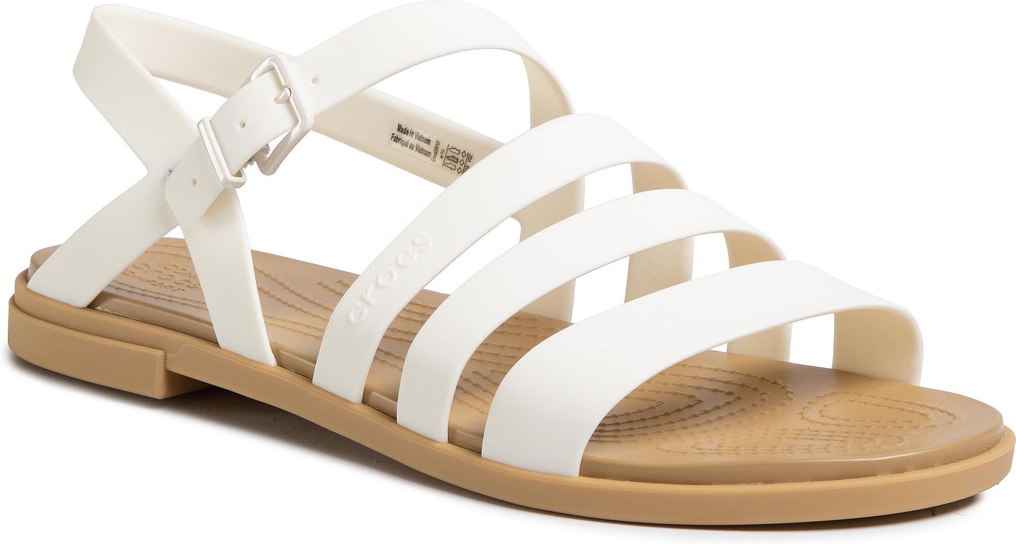 Sandały CROCS - Tulum Sandal W 206107 Oyster/Tan - Ceny i opinie - Ceneo.pl
