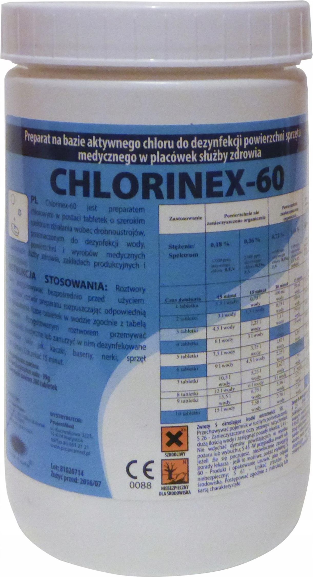 Chlorinex-60 tabletki do dezynfekcji sprzętu 300sz - ceny i opinie ...