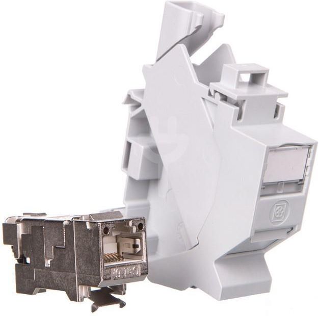 Adapter z gniazdem RJ45 kat.6A na szynę DIN TH35 EPIC DATA HS RJ45 F ...
