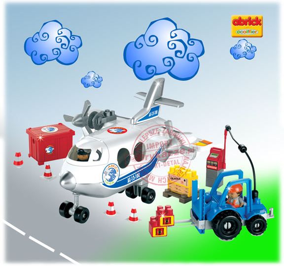 Smoby Ecoiffier Abrick Lotnisko Avionetka Towarowa 53el. 3128 - ceny i opinie - Ceneo.pl