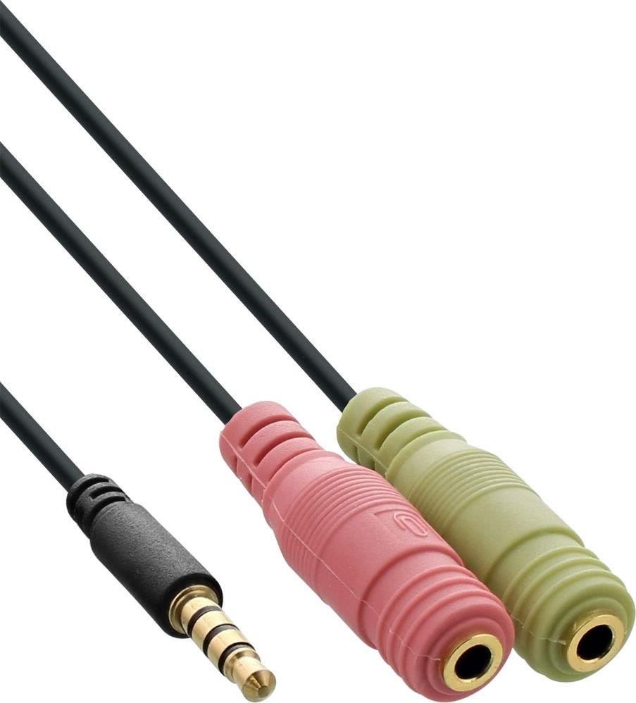 Kabel InLine InLine Audio Adapter do słuchawek - 3.5mm męski 4 Pin na ...