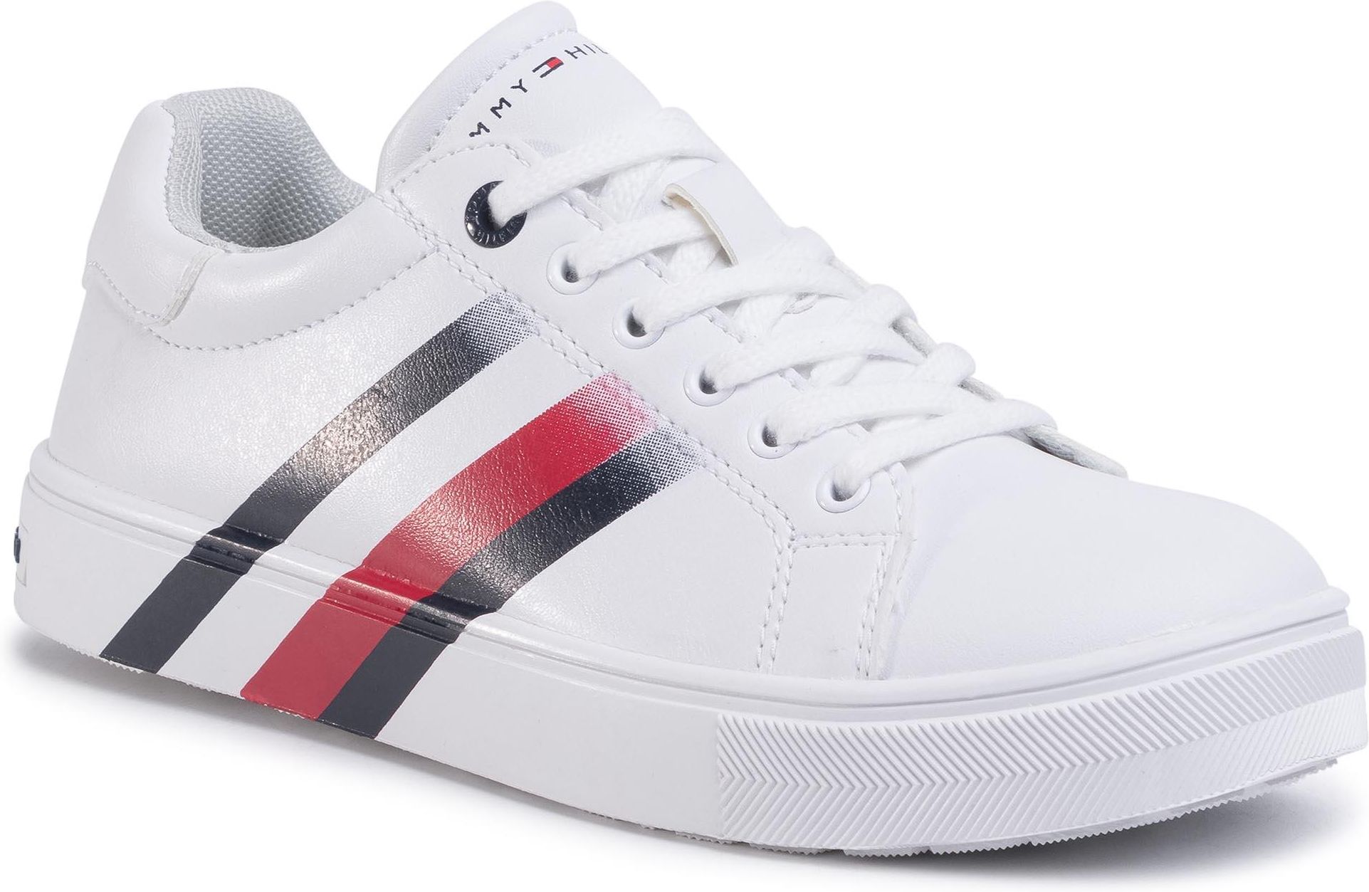 Sneakersy TOMMY HILFIGER - Low Cut Lace-Up Sneaker T3B4-30721-0901 S White 100 - Ceny i opinie ...