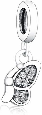 Valerio Rodowany Srebrny Wiszący Charms Do Pandora Little Motyl ...