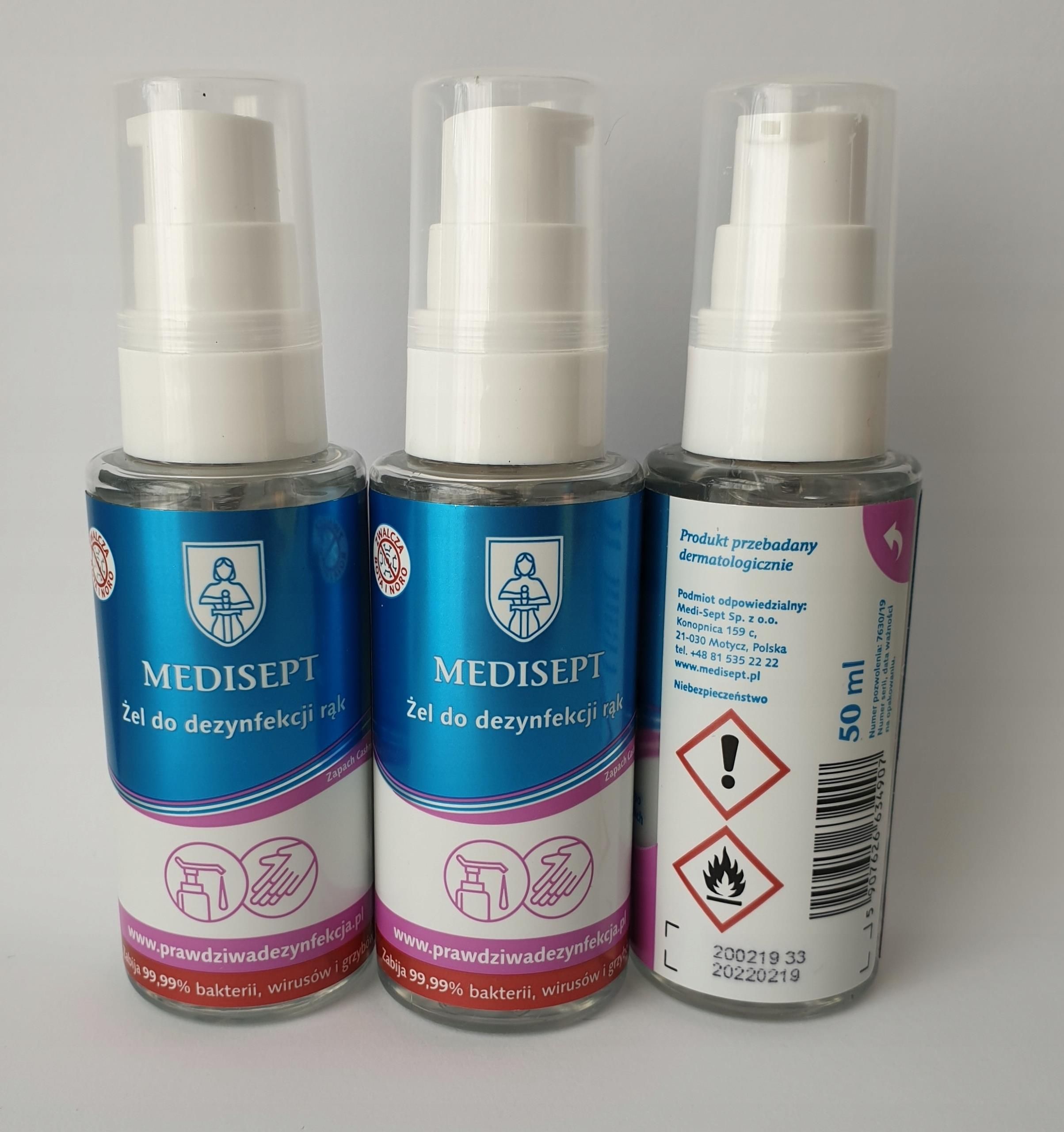 MEDISEPT Żel do dezynfekcji rąk 50ml wirusobójczy - Opinie i ceny na ...