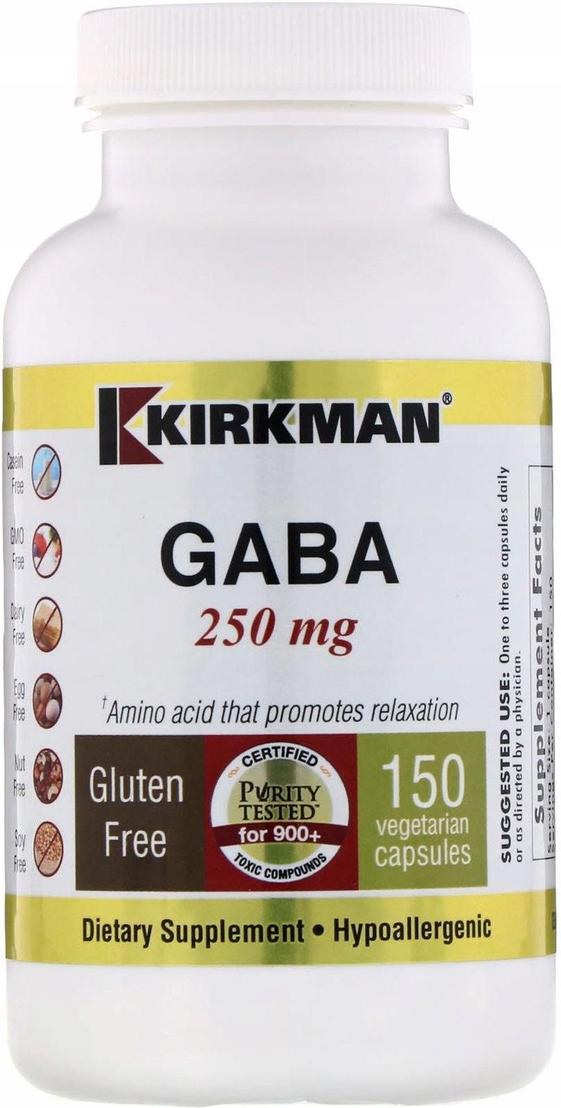 Kirkman Gaba 250mg 150 kaps - Opinie i ceny na Ceneo.pl