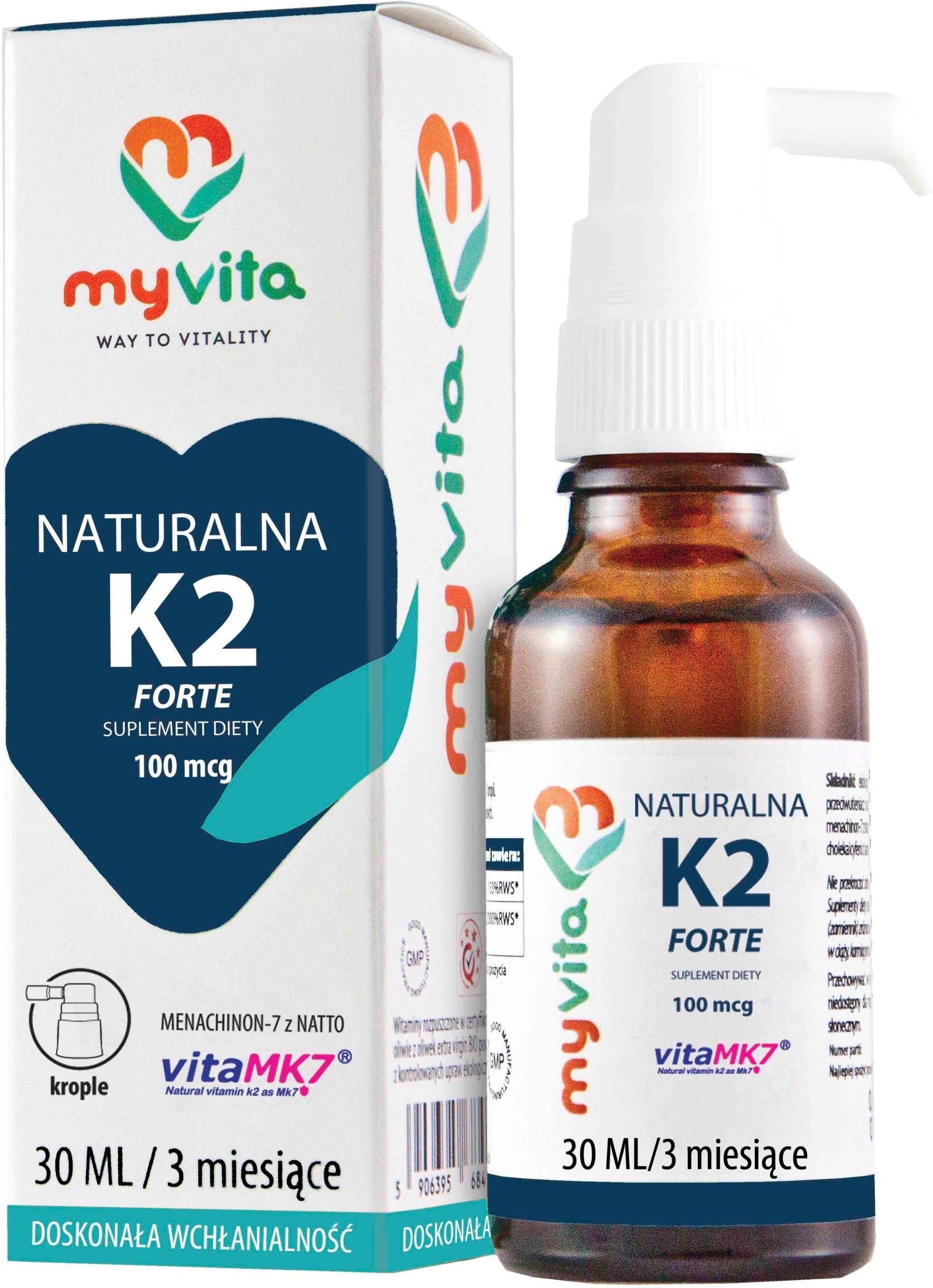 Myvita Witamina K2 Forte krople 30ml - Opinie i ceny na Ceneo.pl