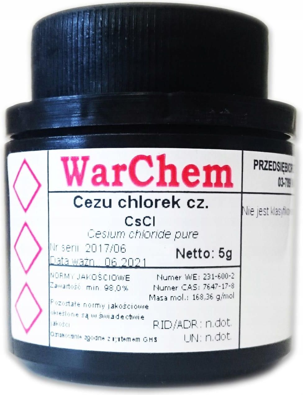 Chlorek Cezu - czysty - 5g Warchem - ceny i opinie - Ceneo.pl