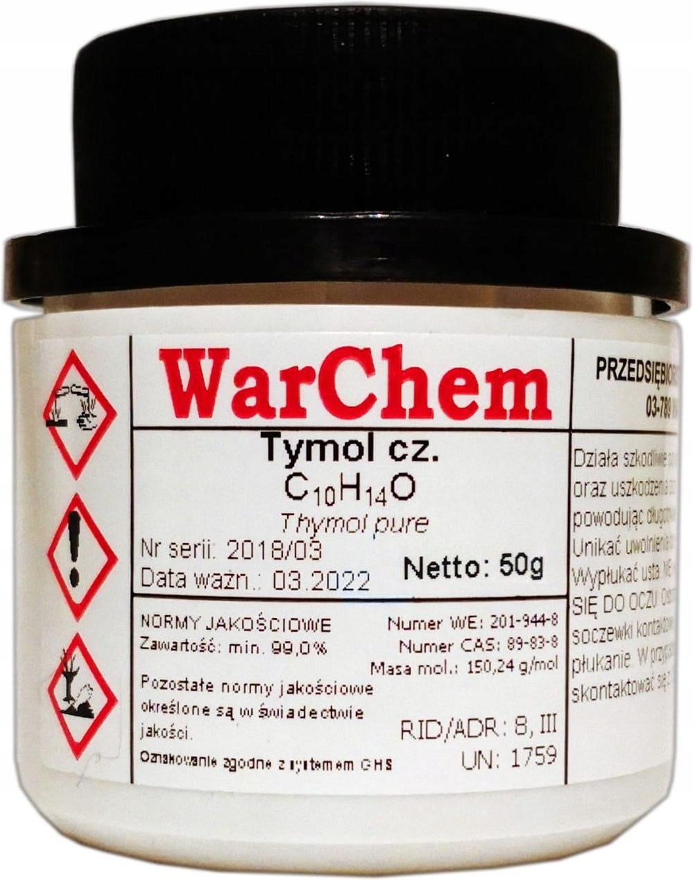 Tymol - czysty - 50g Warchem - ceny i opinie - Ceneo.pl