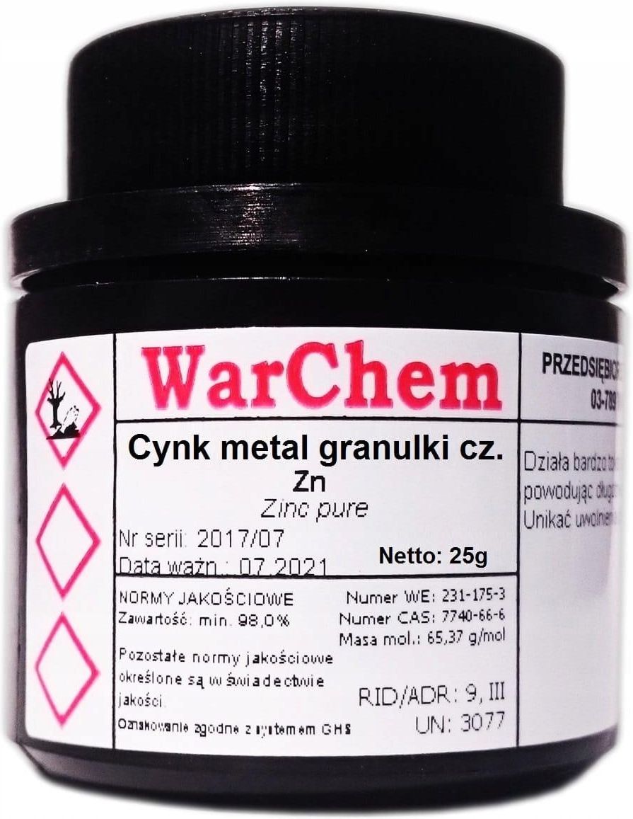 Warchem Cynk Metal Granulki - Czysty - 25G - ceny i opinie - Ceneo.pl