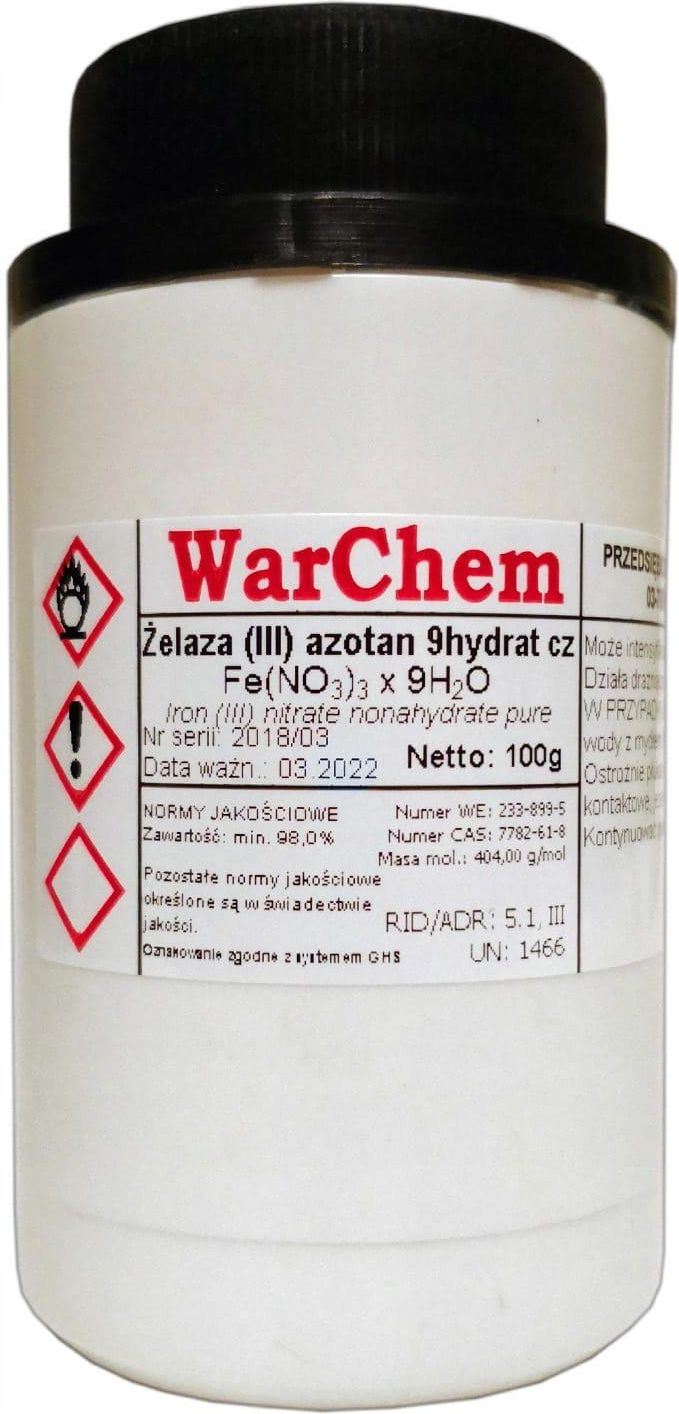 Warchem Azotan Żelaza (Iii) 9Hydrat - Czysty - 100G - ceny i opinie ...