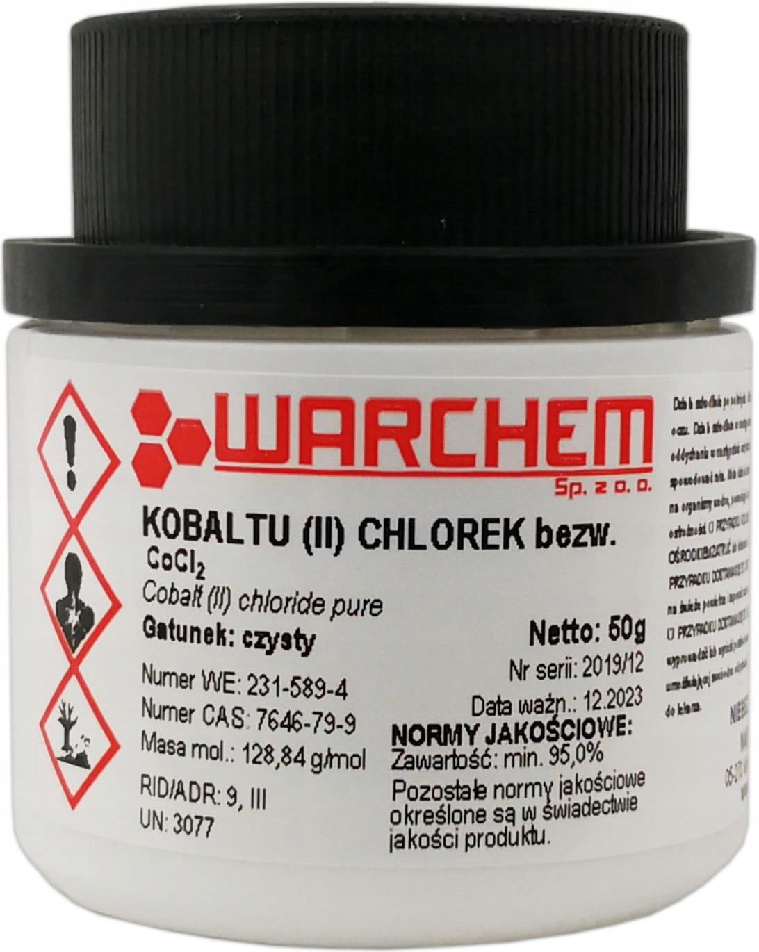Warchem Chlorek Kobaltu (Ii) Bezwodny - Czysty - 50G - ceny i opinie ...