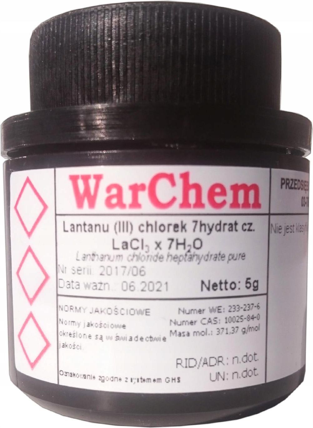 Drobne akcesoria medyczne Warchem Chlorek Lantanu (Iii) 7Hydrat ... Drobne akcesoria medyczne Warchem Chlorek Lantanu (Iii) 7Hydrat ...