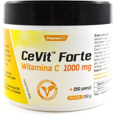 PharmoVit CeVit Witamina C forte 1000mg 250g - Opinie i ceny na Ceneo.pl