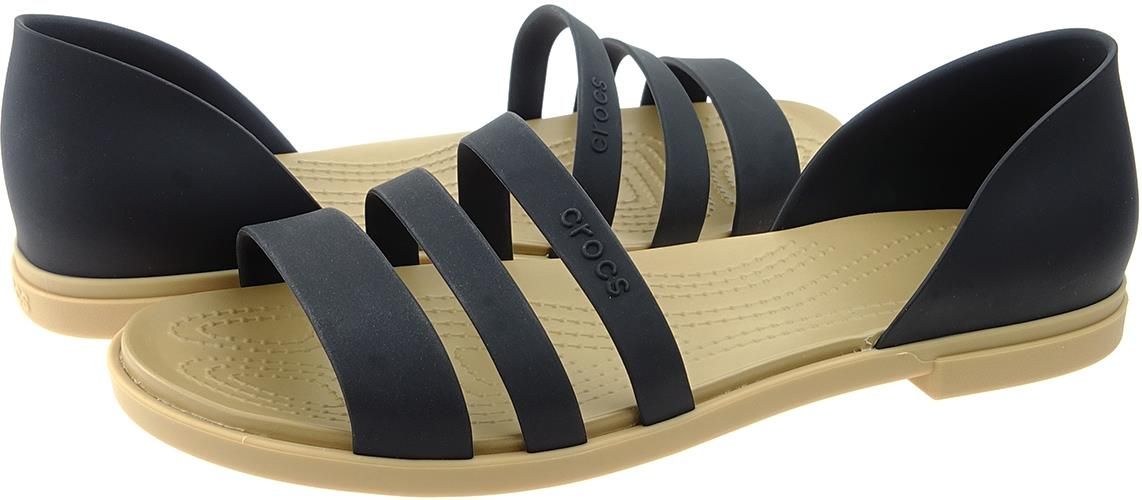 Sandały Crocs Tulum Open Flat W 206109 black/tan - Ceny i opinie - Ceneo.pl