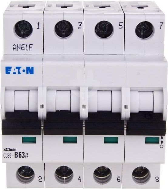 Eaton Wyłącznik Nadprądowy 4P B 63A 6Ka Ac Cls6-B63/4-Dp 270516 - Opinie i ceny na Ceneo.pl