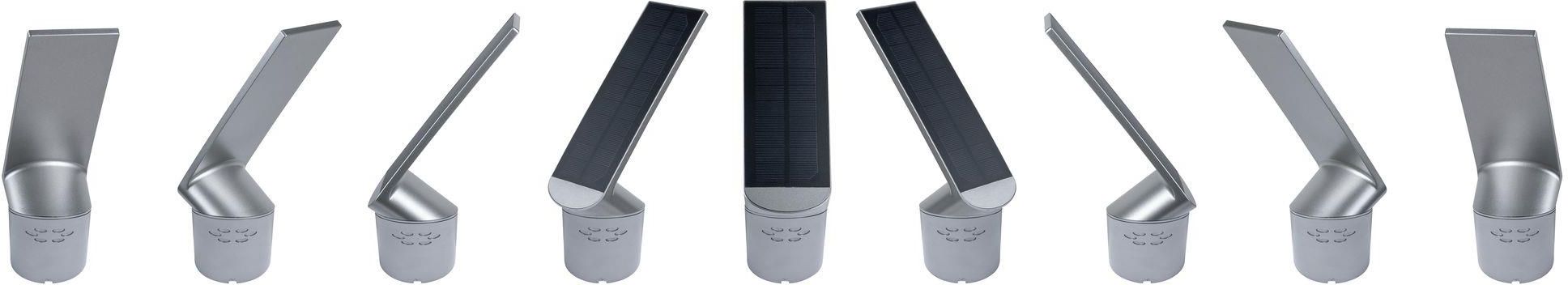 PAULMANN - SŁUPEK OGRODOWY SOLAR ILIAS SENSOR LED 1,2W IP44 STALOWY ...