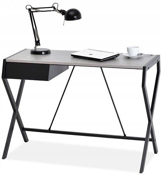 Designerskie Biurko Loftowe Designo Beton Czarny - Opinie i atrakcyjne ...