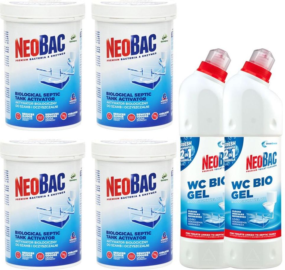 NeoBac 2,4 kg + 2 x BIO Żel WC 750 ml - Opinie i atrakcyjne ceny na ...