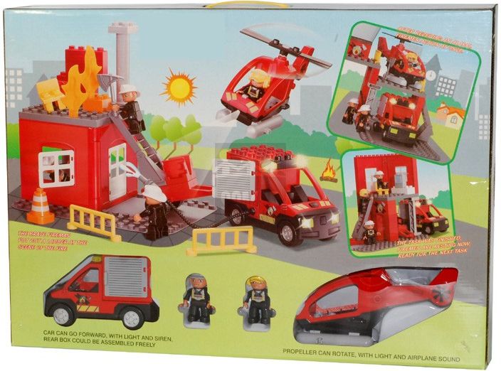 Jixin Klocki Firehouse Helikopter Samochód Straż Pożarna 9188A - ceny i opinie - Ceneo.pl