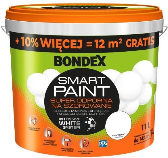 Farba Bondex Farba Smart Paint Biała 11L - Opinie i ceny na Ceneo.pl