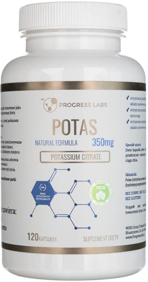 Potas 350mg czysty cytrynian potasu - 120 kapsułek - Opinie i ceny na ...