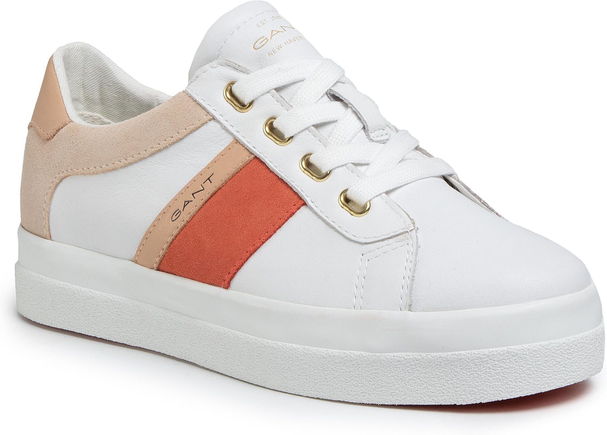 Sneakersy GANT - Avona 20531500 Br.Wht/Br.Coral G285 - Ceny i opinie ...