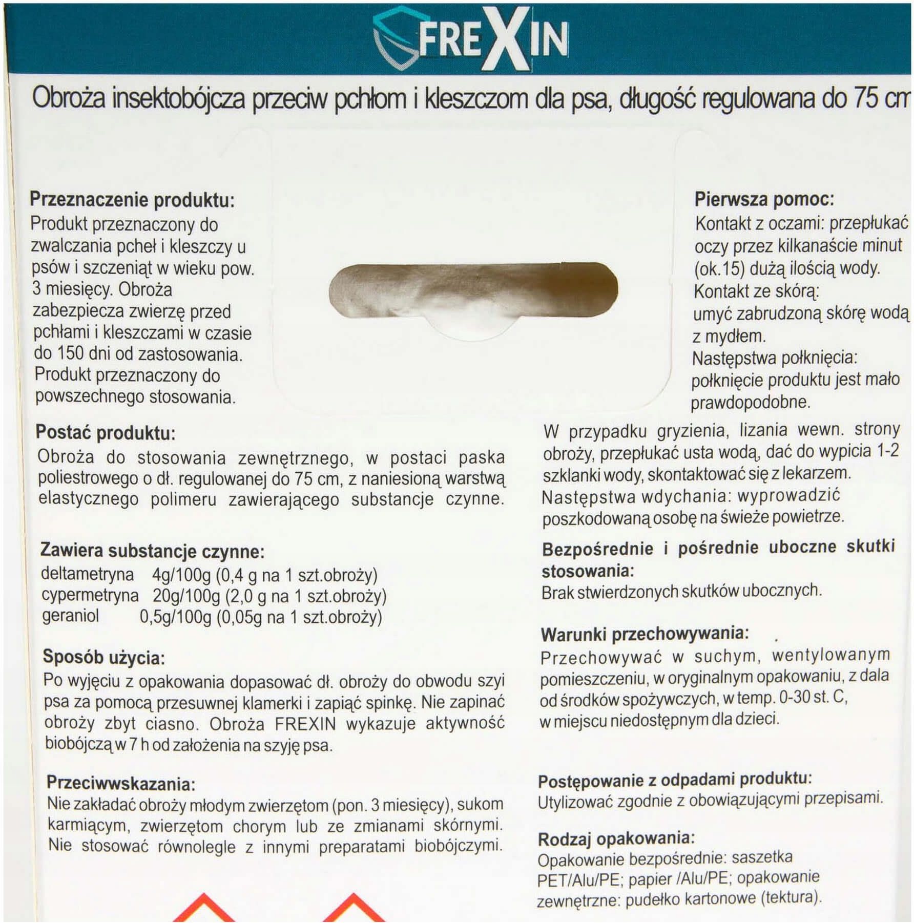 Frexin Obroża Owadobójcza 75Cm - Ceny i opinie - Ceneo.pl