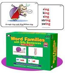 Super Duper Publications Word Families With Silly Sentences Fun Deck ...