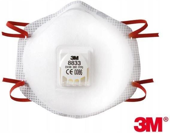 3M 8833 MASKA MASECZKA FILTR FFP3 97% - Ceny i opinie - Ceneo.pl
