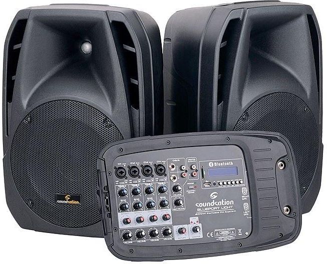 Soundsation Blueport Light - Zestaw Nagłośnieniowy 2 X 75W + Mikser ...