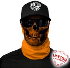 Odzież motocyklowa Bandana Komin Wielofunkcyjny Saco Orange Skull ...