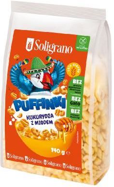Soligrano Puffinki Kukurydza z miodem 140g - Ceny i opinie - Ceneo.pl