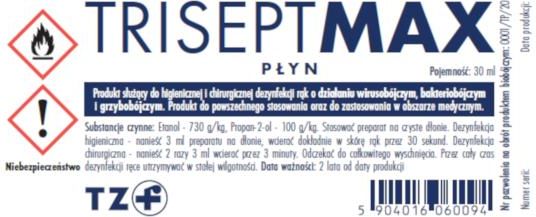 POLFA TARCHOMIN TRISEPT MAX, PŁYN DO HIGIENICZNEJ I CHIRURGICZNEJ ...