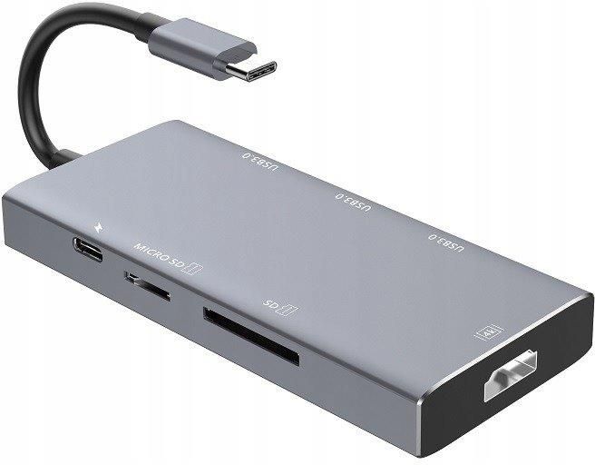 Havit Adapter USB Havit Adapter 7w1 Havit H408 HUB USB-C do 3x USB 3.0 + HDMI + PD + SD ...