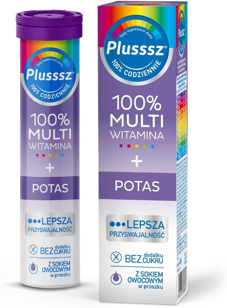 Plusssz 100% Multiwitamina + Potas 20 tabl. musujących - Opinie i ceny ...