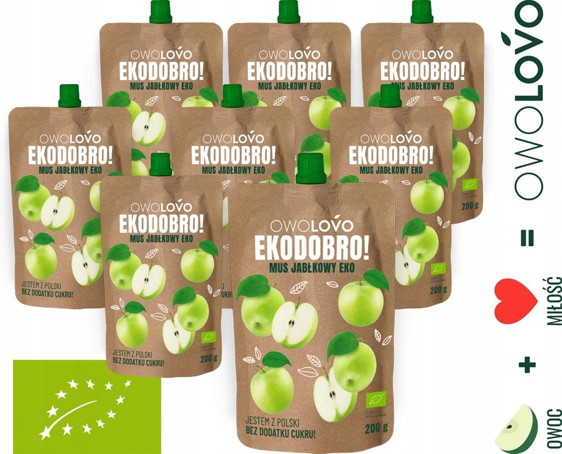 Mus jabłkowy Owolovo * Ekodobro 8 x 200 g * Nowość - Ceny i opinie ...