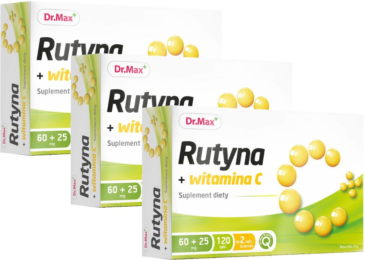 Dr.Max Rutyna + Witamina C 3 x 120 tabl - Opinie i ceny na Ceneo.pl