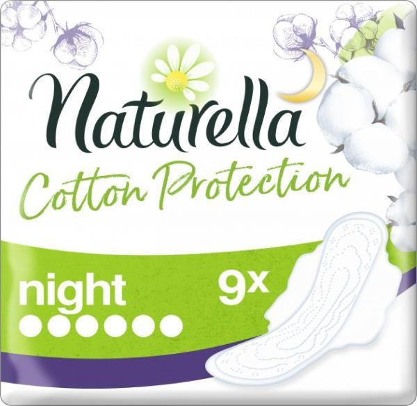 Naturella Podpaski Ze Skrzydełkami Cotton Protection Ultra Night 9 Szt ...