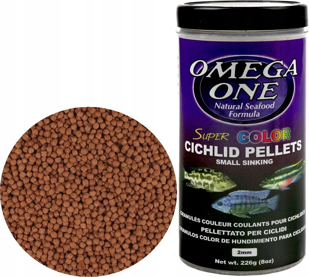 Omega One Super Color Cichlid Pellets Small 226g - Ceny i opinie - Ceneo.pl