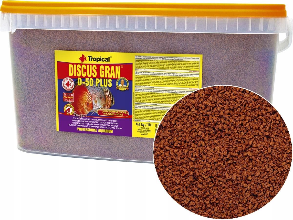 Tropical Discus Gran D-50 Plus 4,4kg 10L Pokarm - Ceny i opinie - Ceneo.pl