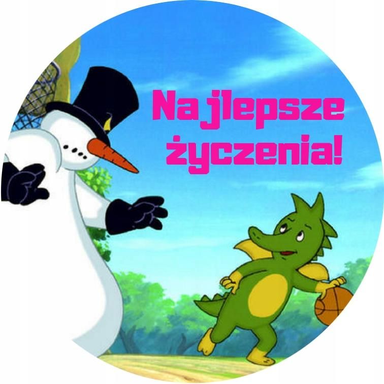 Smok Tabaluga Bałwan Arktos Opłatek na tort - Ceny i opinie - Ceneo.pl