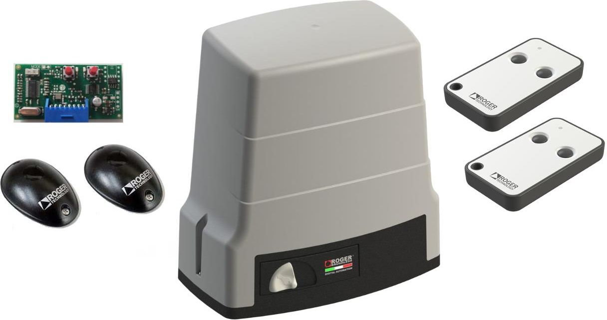 Napęd do bramy Roger Brushless ROGER TECHNOLOGY Zestaw LIGHT BH30/604/HS do bram przesuwnych do ...