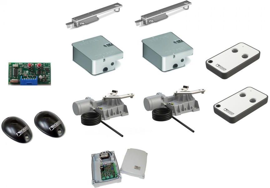 Napęd do bramy Roger Brushless zestaw podziemny do bram skrzydłowych SET BR21/354L/HS - Opinie i ...