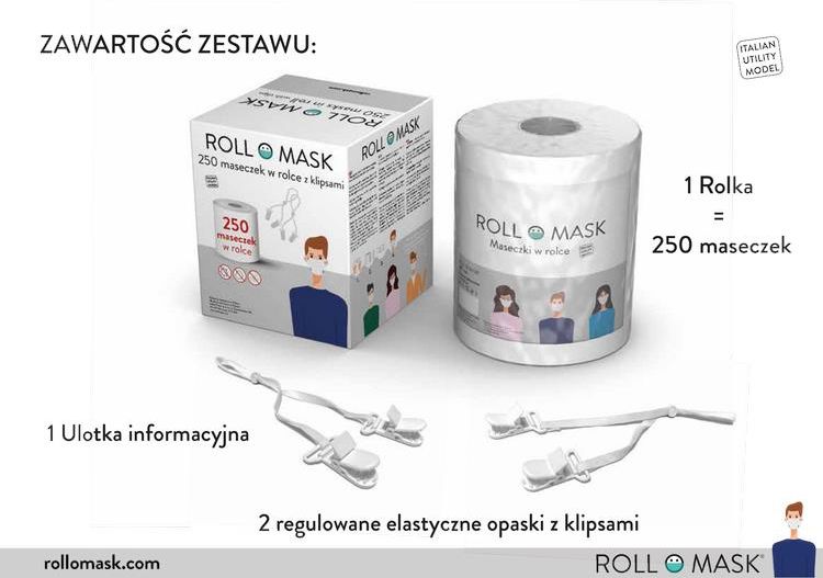 Roll Mask - 250 Maseczek W Rolce Z Klipasmi - Ceny i opinie - Ceneo.pl
